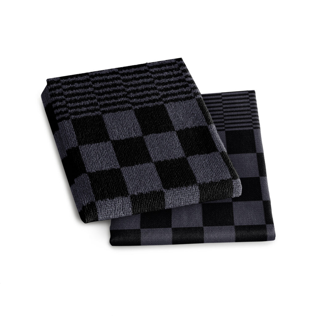 Theedoek DDDDD - Zwart Geblokt (BBQ) - Hooimadam
